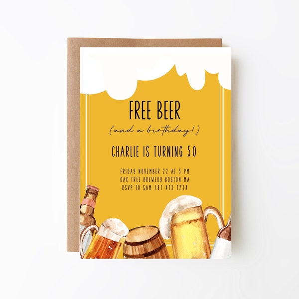 Beer Invitation - Etsy
