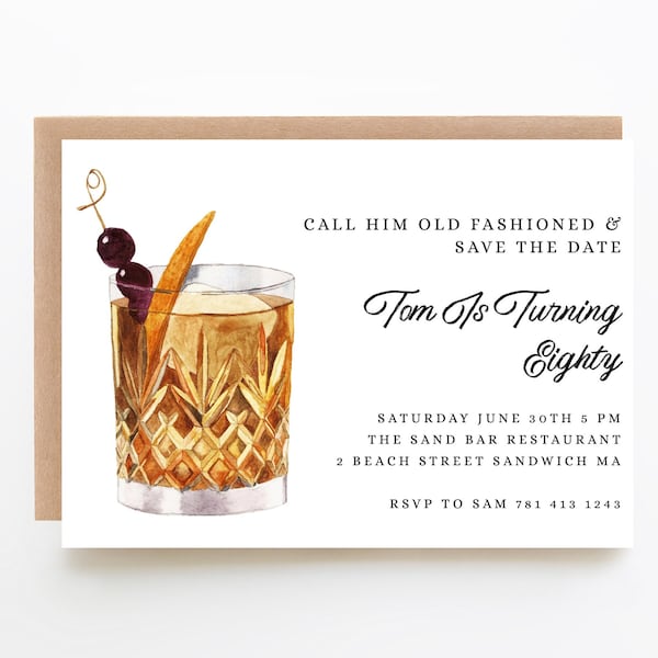 Old Fashioned Birthday Invitations - Etsy