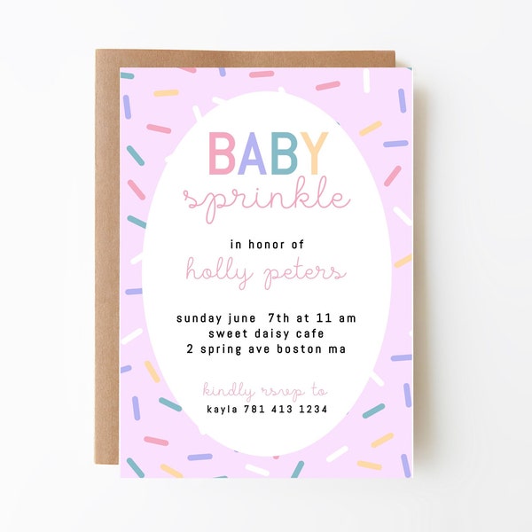 Second Baby Sprinkle Invitation - Etsy