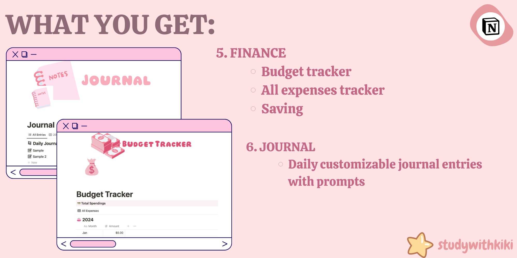 Aesthetic/cute Notion Template Student Notion Template Planner - Etsy