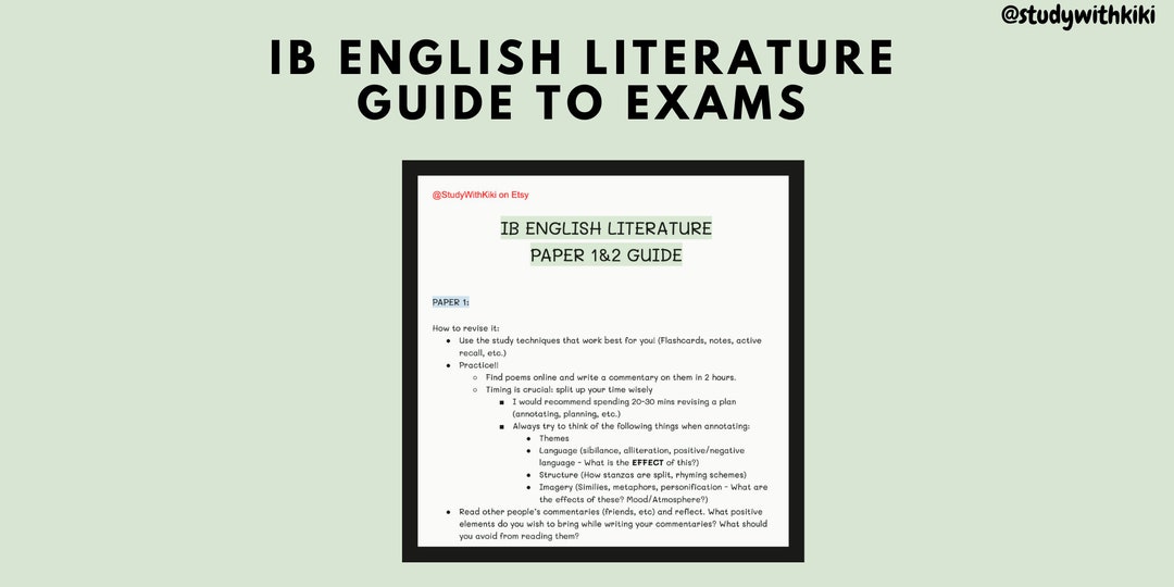 IB English Literature SL/HL Guide to the Exams! | Paper 1 & 2 ...