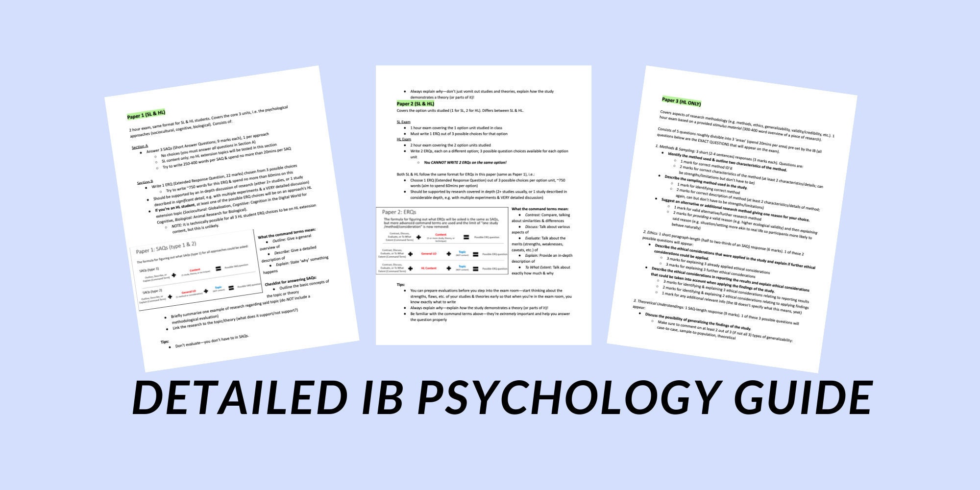 IB Psychology: Detailed Guide to Nailing the Exams and IA International ...