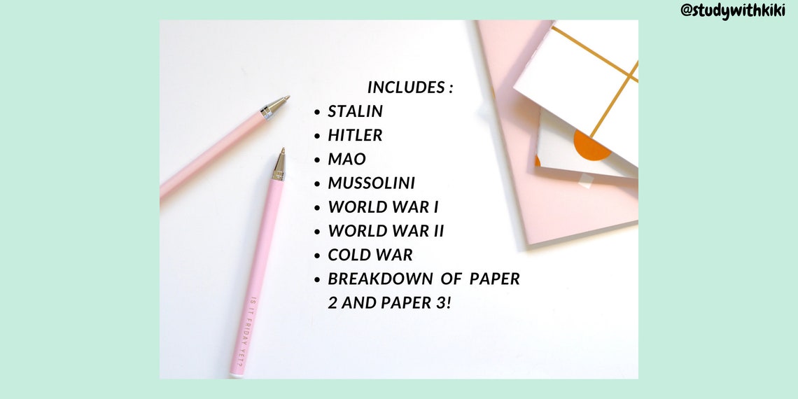 IB SL/HL Detailed History Notes! | Paper 2 + 3 | International ...