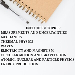 IB Physics Notes Detailed Study Guide International Baccalaureate Study ...
