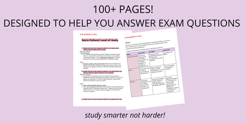 IB SL/HL Psychology Notes | Detailed Study Guide | International ...