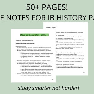 IB SL/HL History Notes | Move to Global War Topic (paper 1 ...