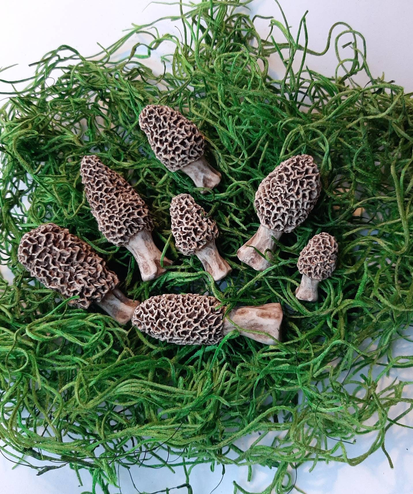 7 Morel Figurines - Etsy