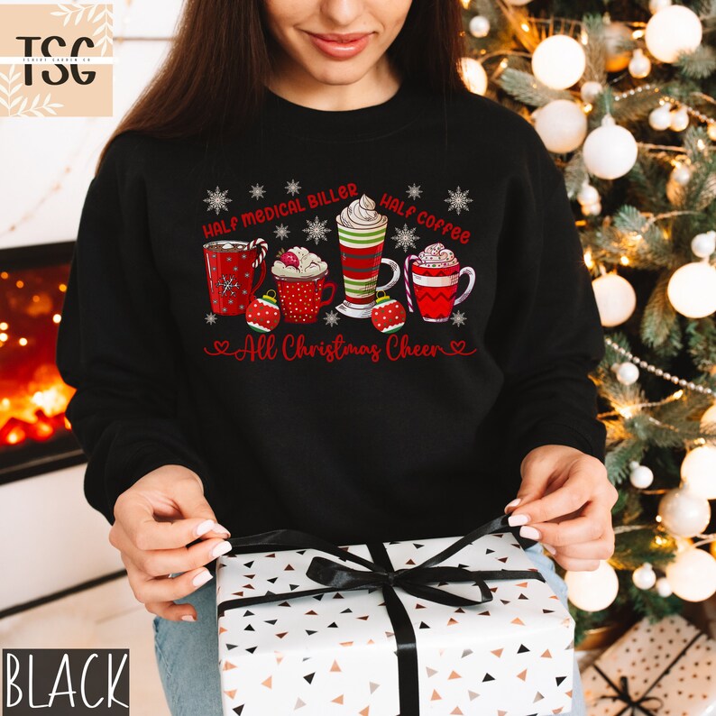 Christmas Medical Biller Sweatshirt, Hospital Medical Billing ...