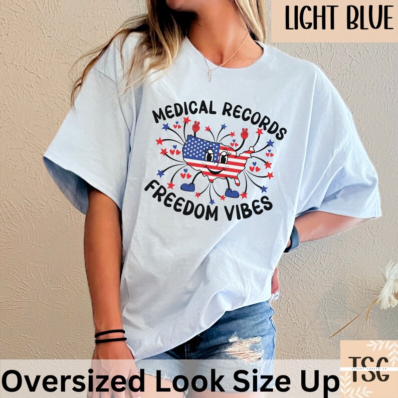 Patriotic Medical Records Specialist T-shirt for 4th of July, RHIT ...