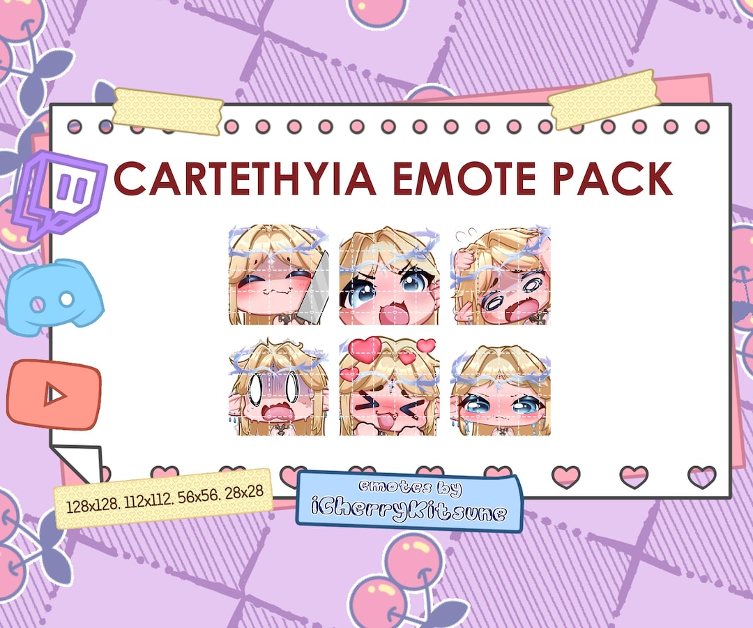Wuthering Waves - Cartethyia Emotes, Ready to Use Cute Chibi Emotes for ...