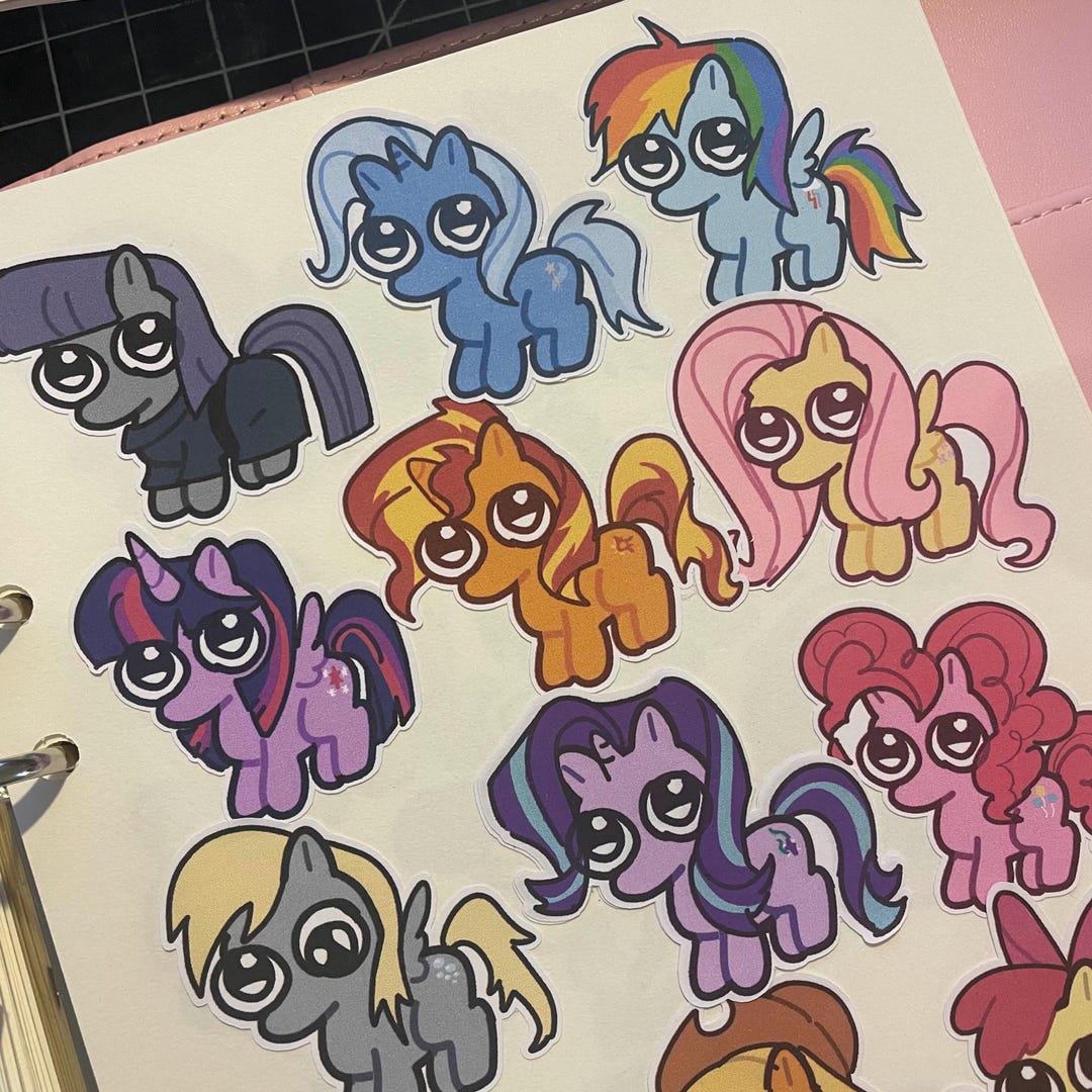 Mlp My Little Pony Scrimblo Stickers - Etsy