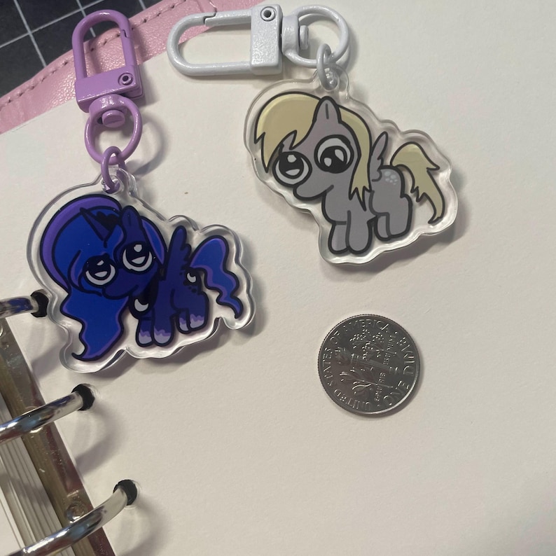 Mlp My Little Pony Charms Acrylic Keychains - Etsy