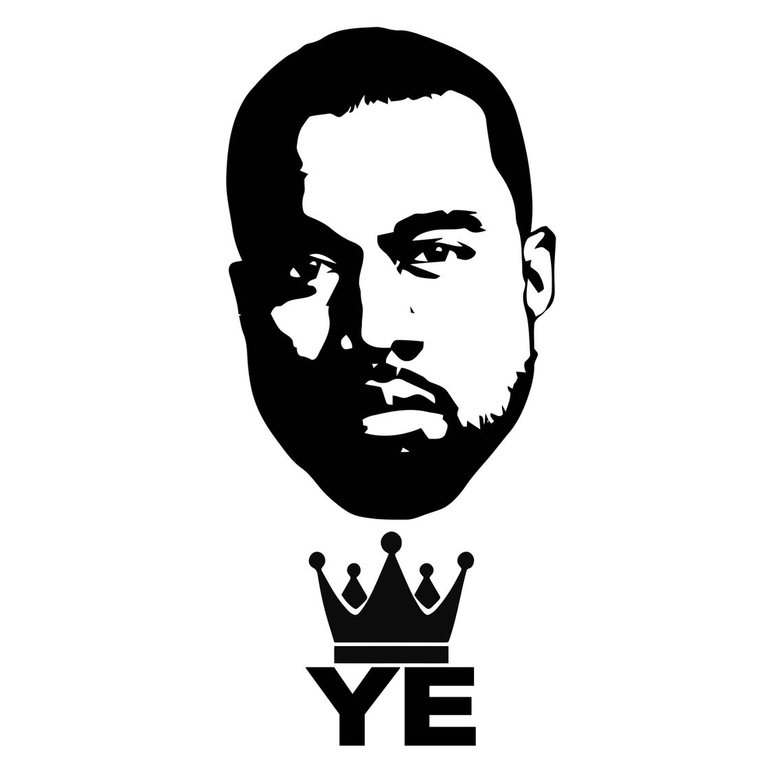 Kanye West Vector Art | Png Jpg Svg | Rapper | Silhouette Cameo ...