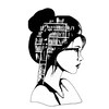 6 SVG Reading Lady – Elegant Woman on Chair Clipart – Book Lover Cut ...