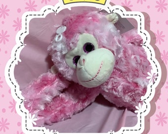 Pink Plush Monkey | Etsy