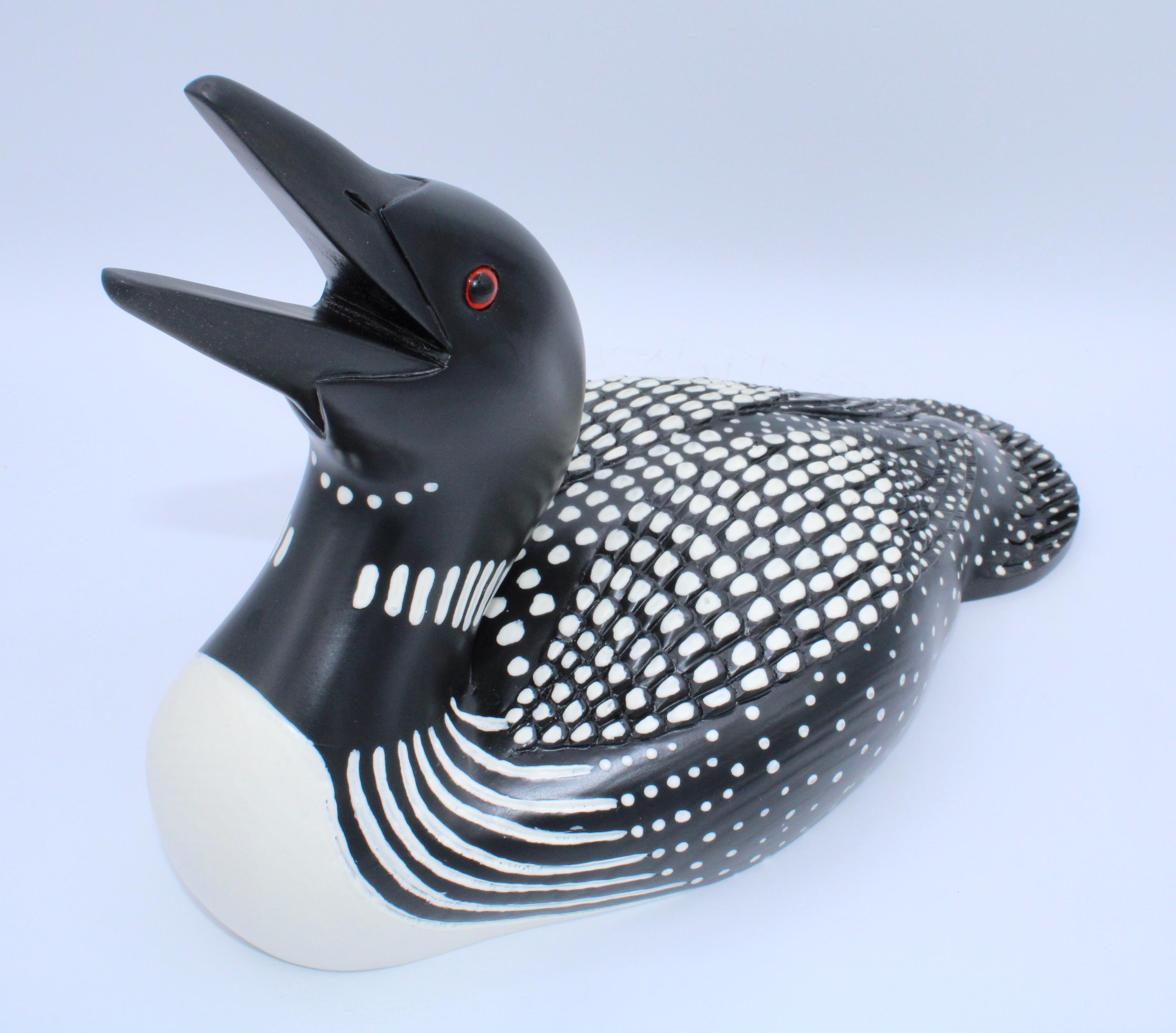 Hand Carved Loon Calling Medium Size - Etsy