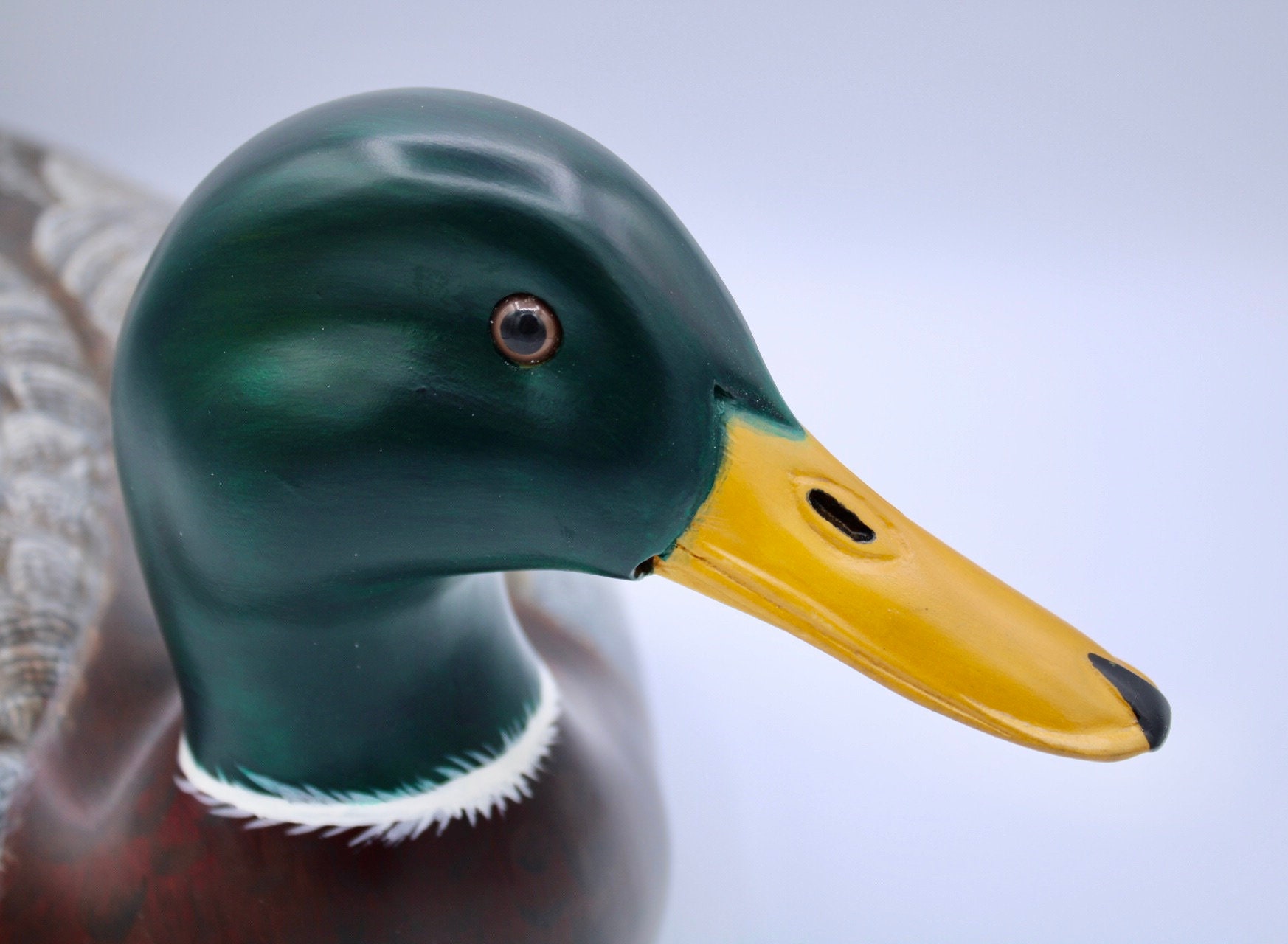 Wood Carved Mallard Duck Decoy - Etsy
