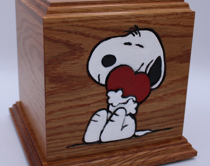 Carved Snoopy Pet Cremation Urn - Etsy