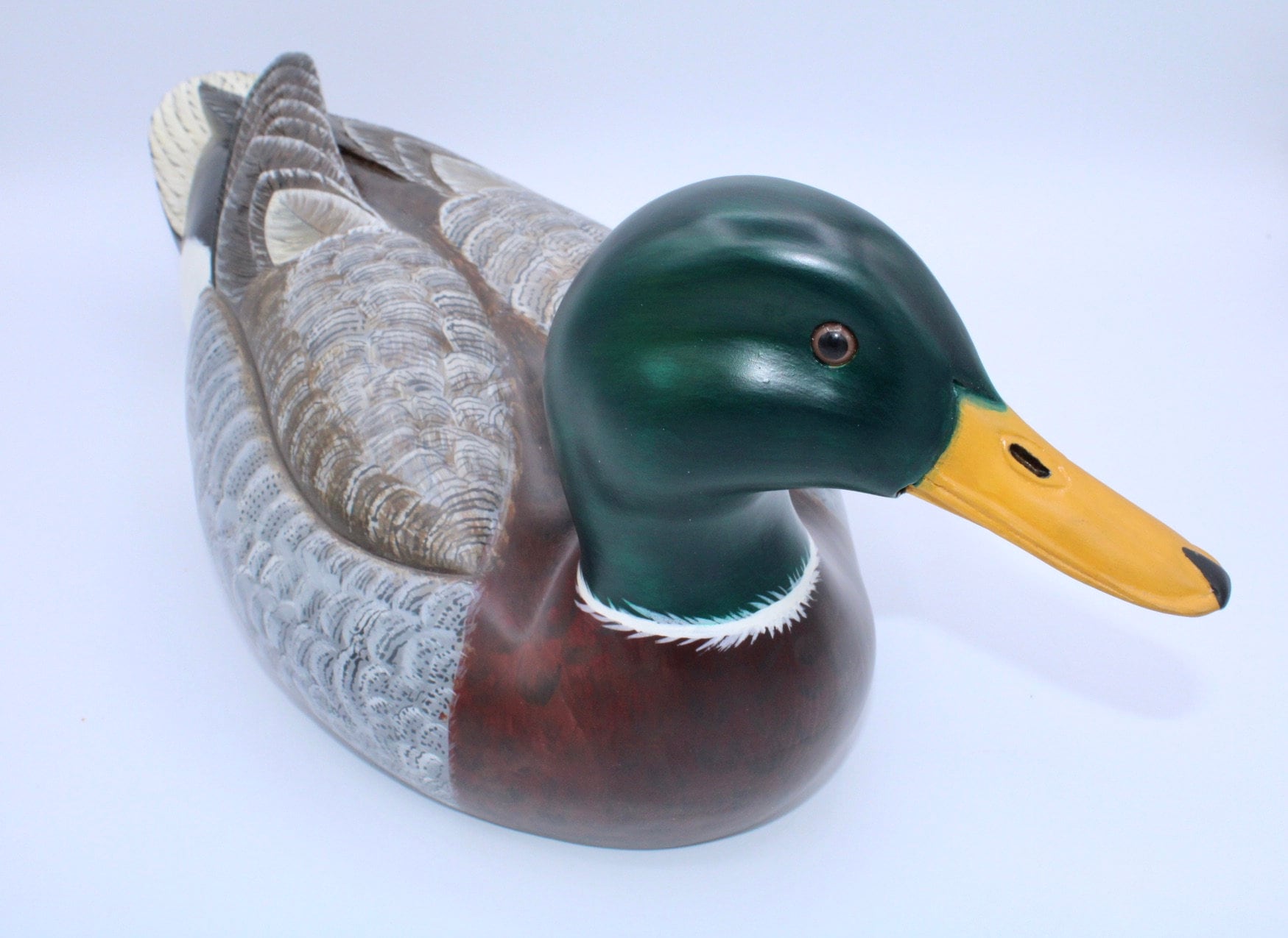 Wood Carved Mallard Duck Decoy - Etsy