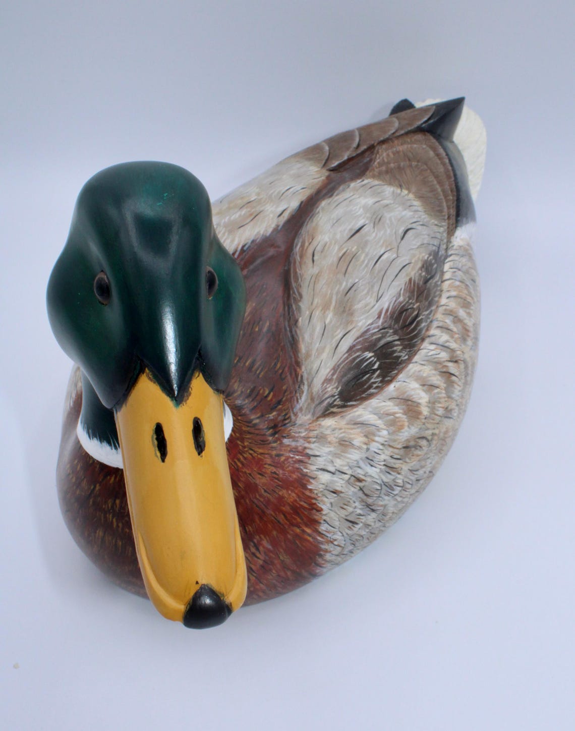 Wood Carved Mallard Duck Decoy - Etsy