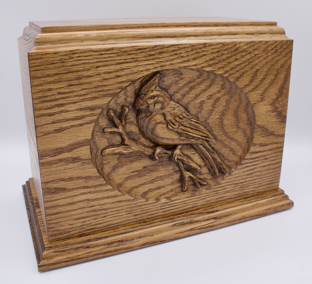 Cardinal Cremation Urn Oak - Etsy