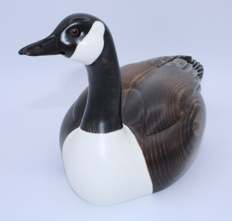Hand-carved Canada Goose Decorative Decoy - Etsy