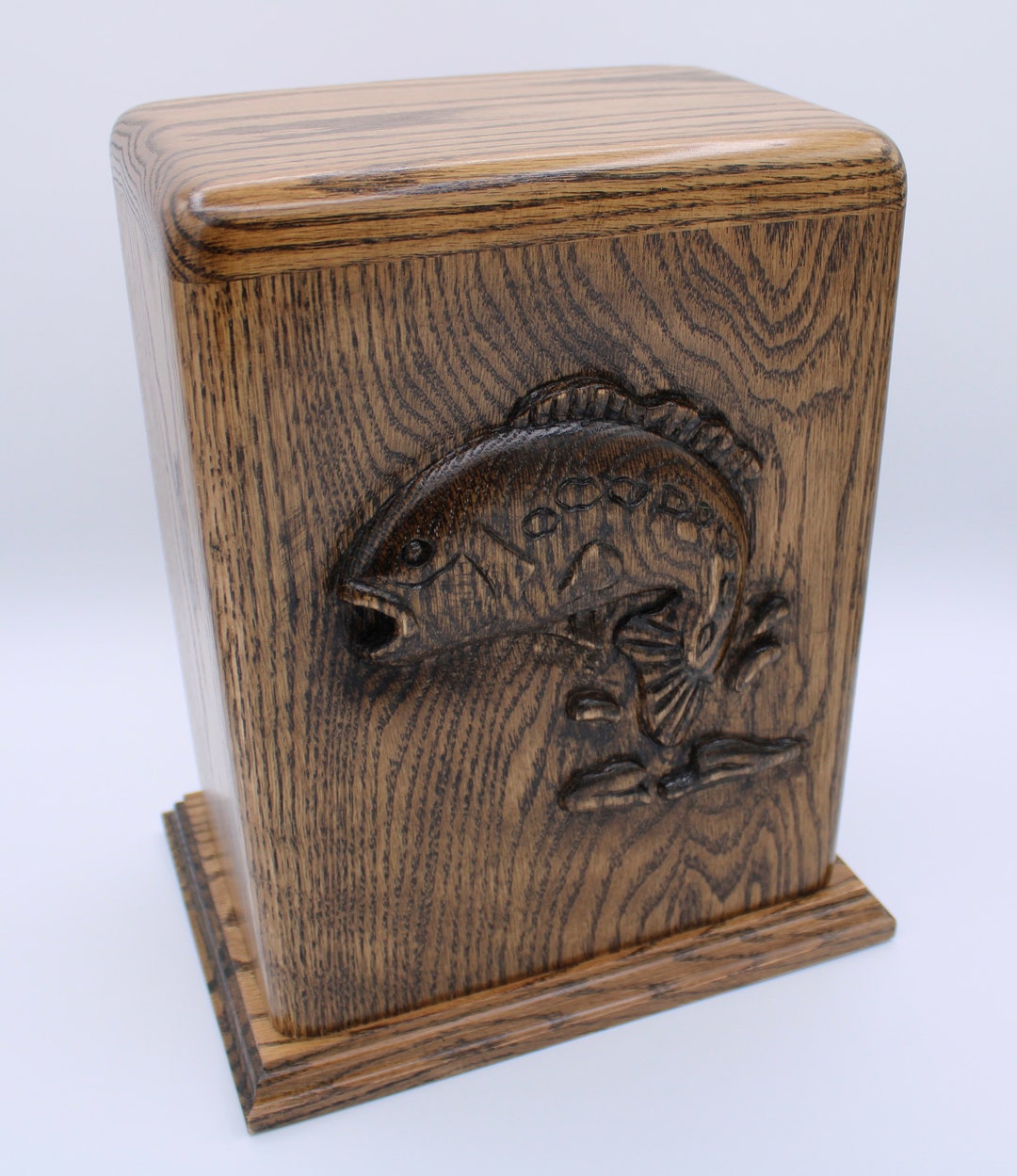 Carved Bass Fish Cremation Urn - Etsy