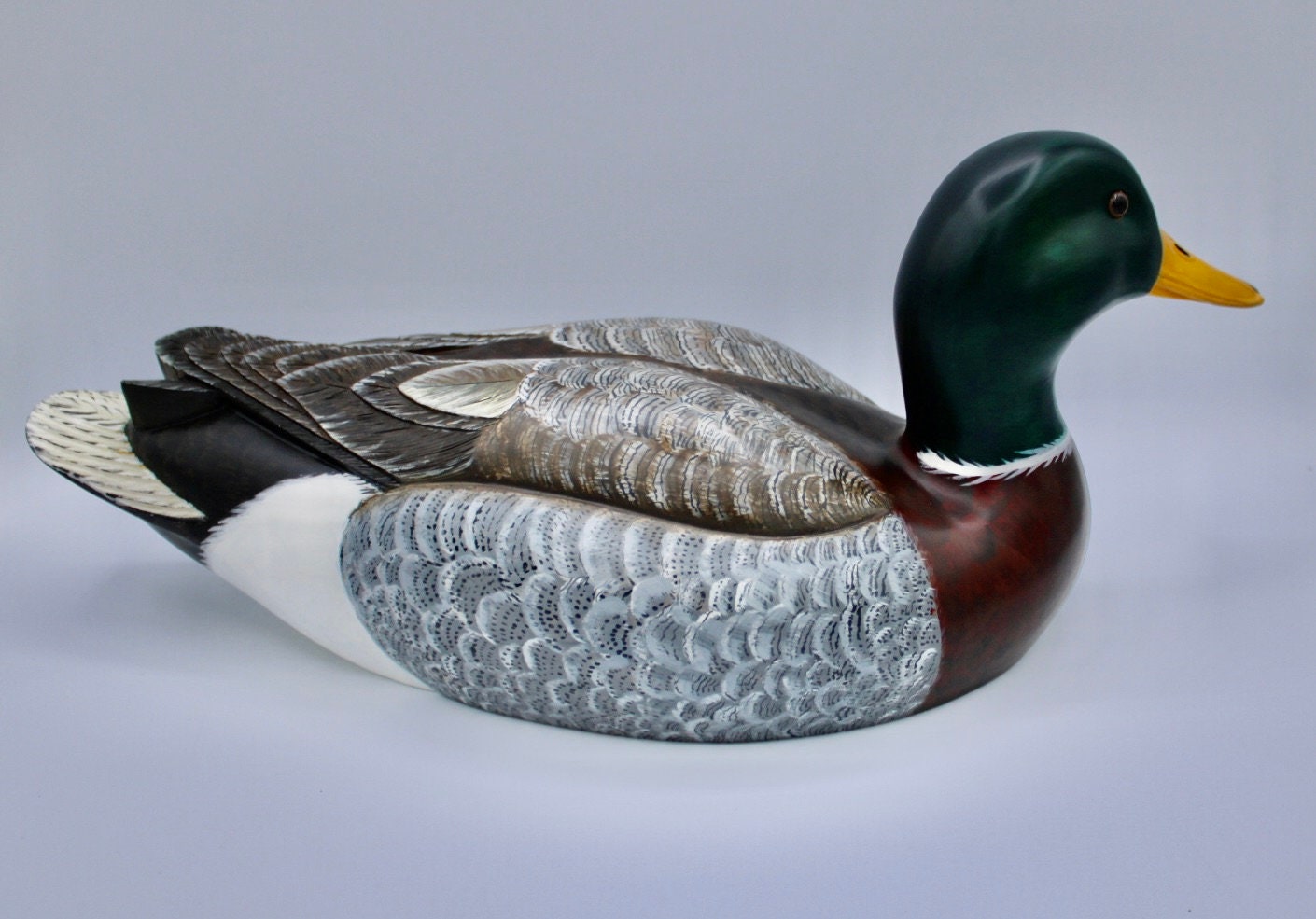 Wood Carved Mallard Duck Decoy - Etsy