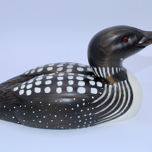 Carved Loon Decorative Decoy - Etsy