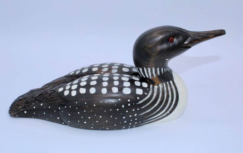 Carved Loon Decorative Decoy - Etsy