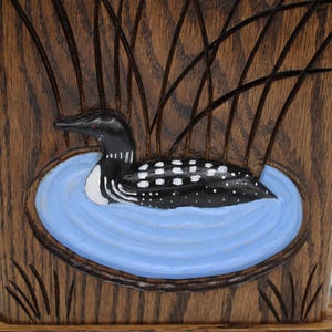 Hand-carved Painted Loon Cremation Urn - Etsy