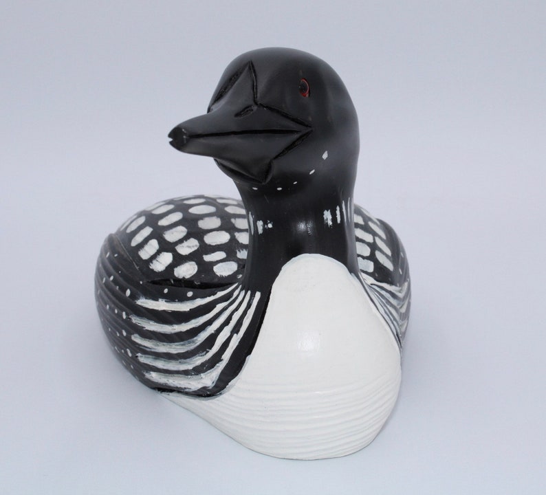 Carved Loon Decorative Decoy - Etsy