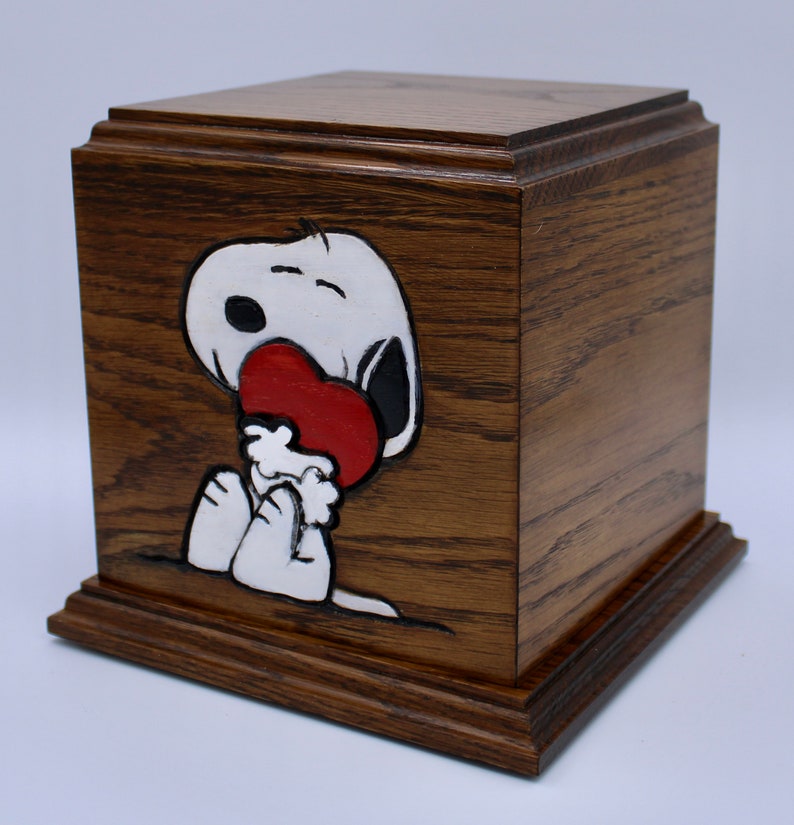 Carved Snoopy Pet Cremation Urn - Etsy