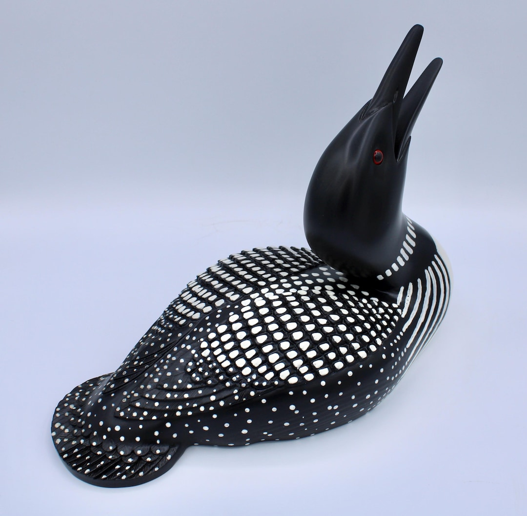 Hand Carved Loon Calling Medium Size - Etsy