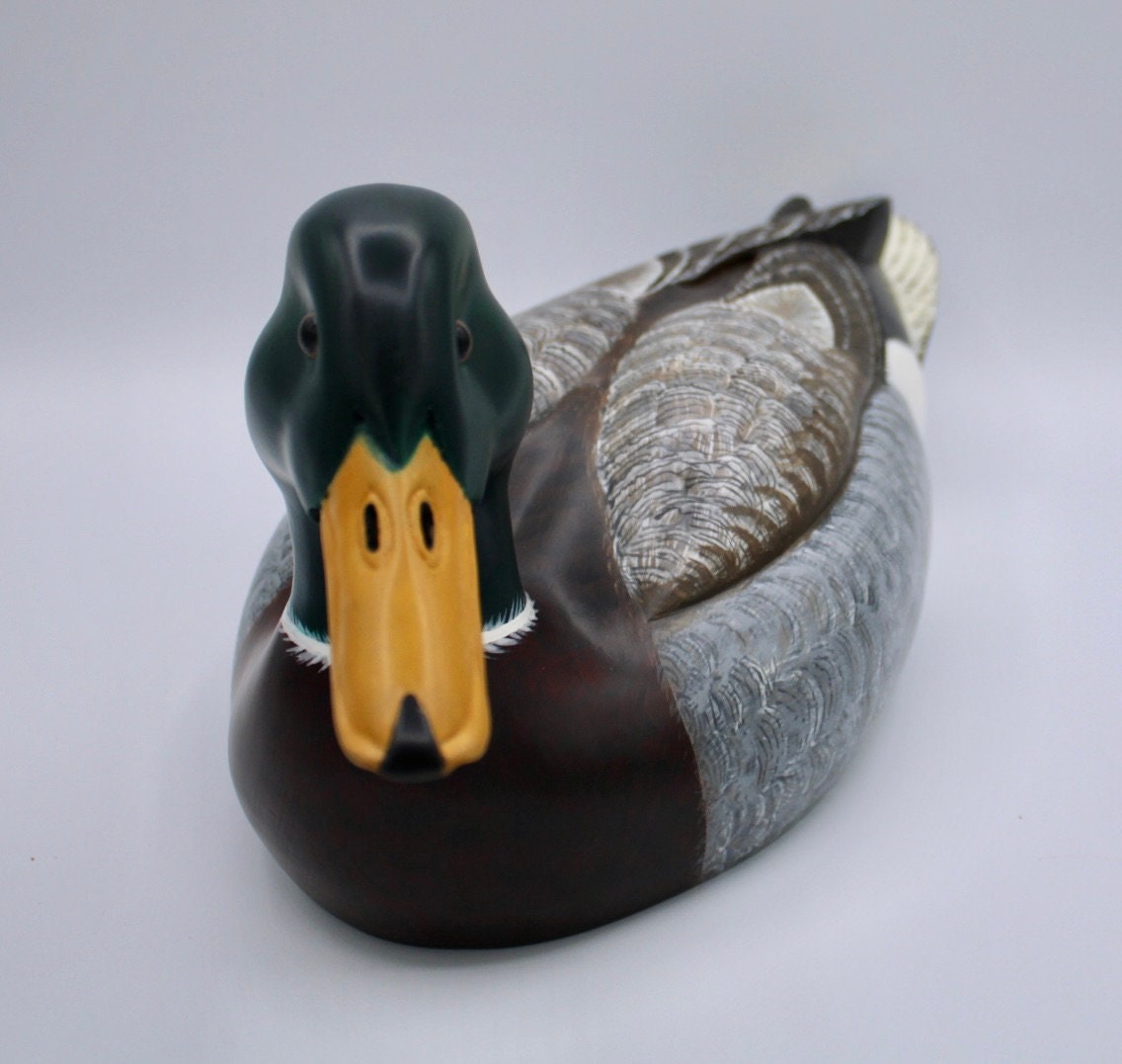 Wood Carved Mallard Duck Decoy - Etsy