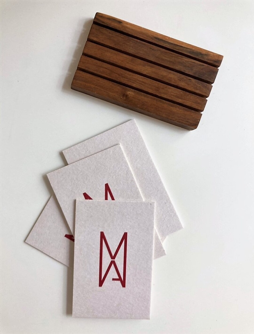 Walnut Business Card Holder - Etsy