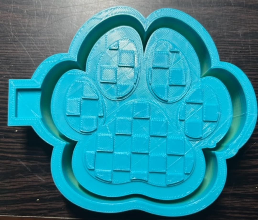 Checkered Paw Print - Etsy