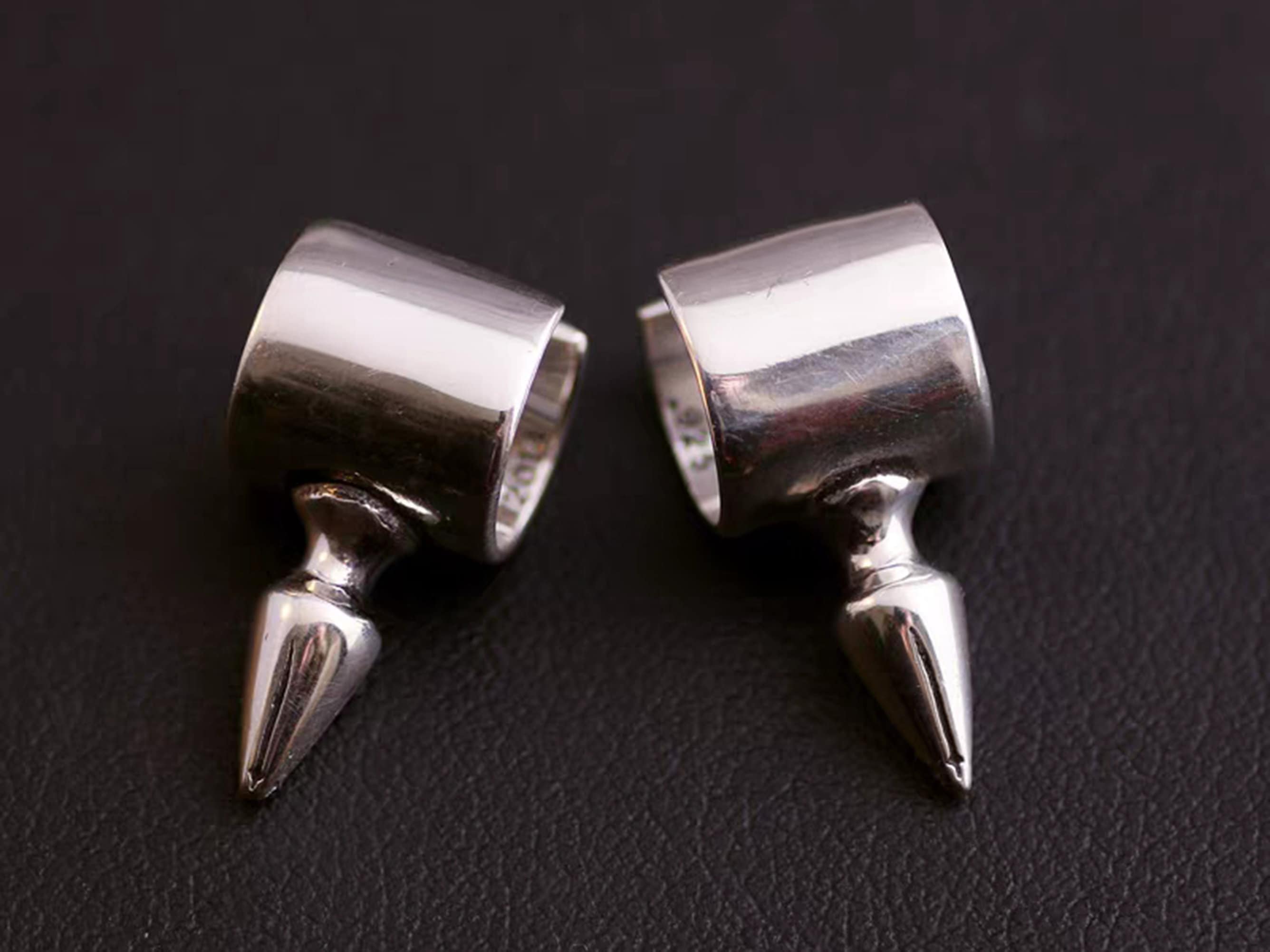 Chrome Hearts Style Earrings, Sterling Silver Earrings, Goth Jewelry ...