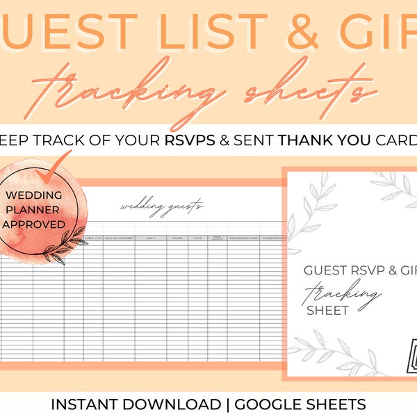 Wedding Thank You Checklist Template - Etsy
