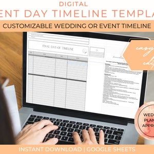 Wedding Run Sheet Templates - Etsy