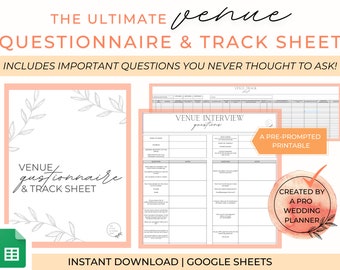 Wedding Venue Template - Etsy