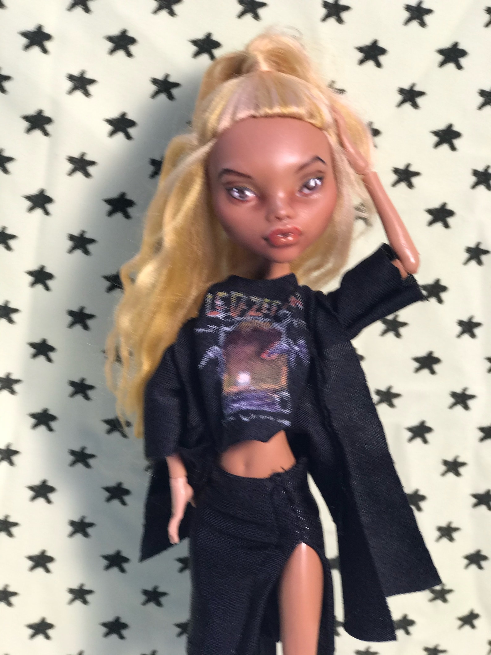 Custom OOAK Beyoncé Monster High Doll Led Zeppelin Leather Look - Etsy