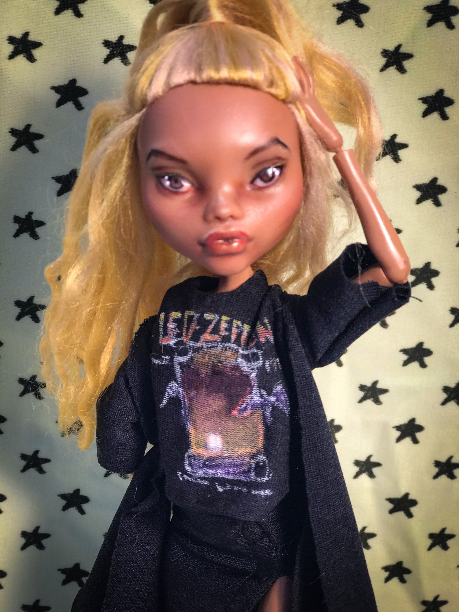 Custom OOAK Beyoncé Monster High Doll Led Zeppelin Leather Look - Etsy