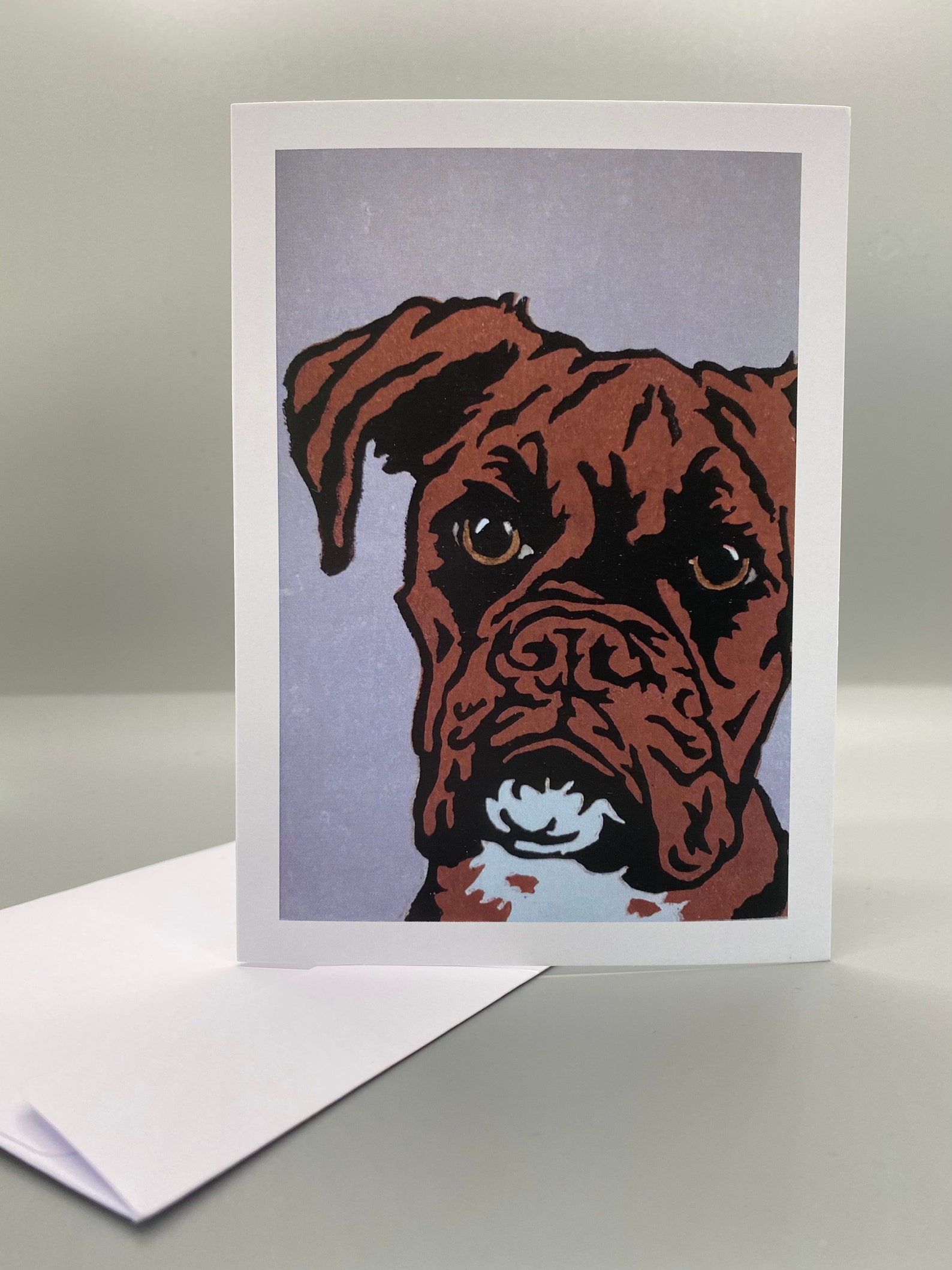 Boxer dog blank greetings card - Etsy.de