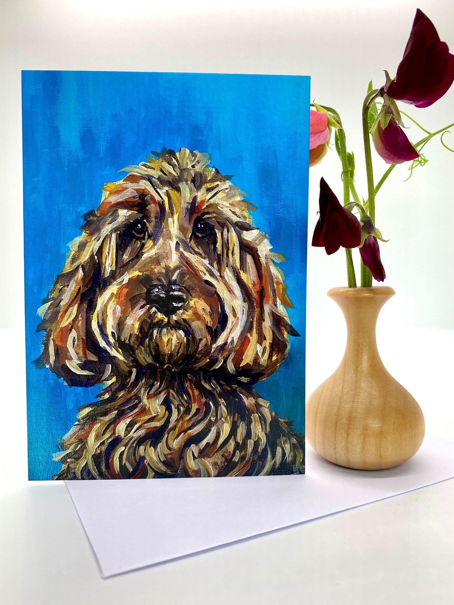 Cockapoo Painting Greetings Card - Etsy UK