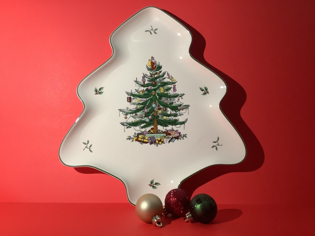 Vintage Spode Christmas Tree Platter - Etsy