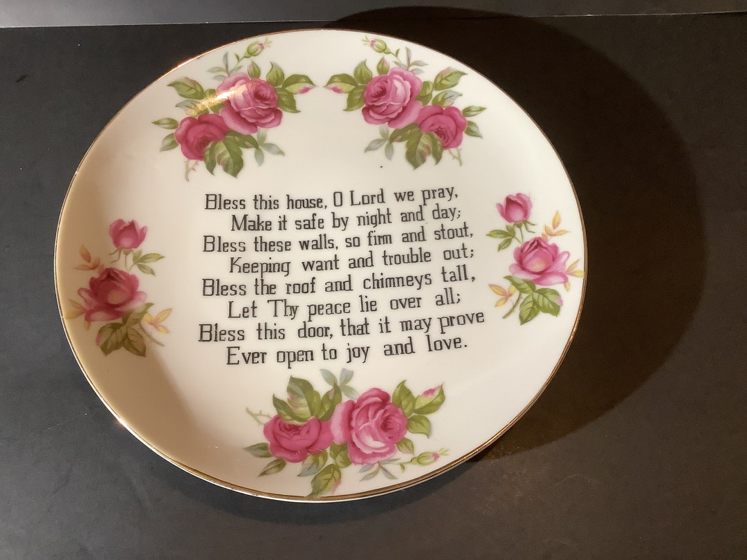 Lefton Hand Painted Prayer China Plate - Etsy