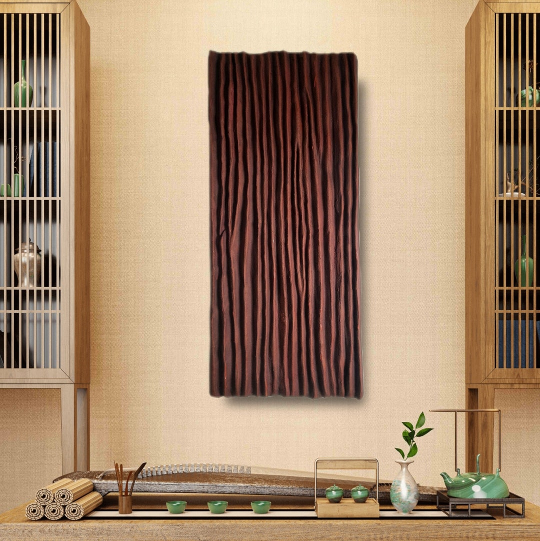 3D Plaster Textured Black Bean Wall Art on Canvas, Original Minimalist ...