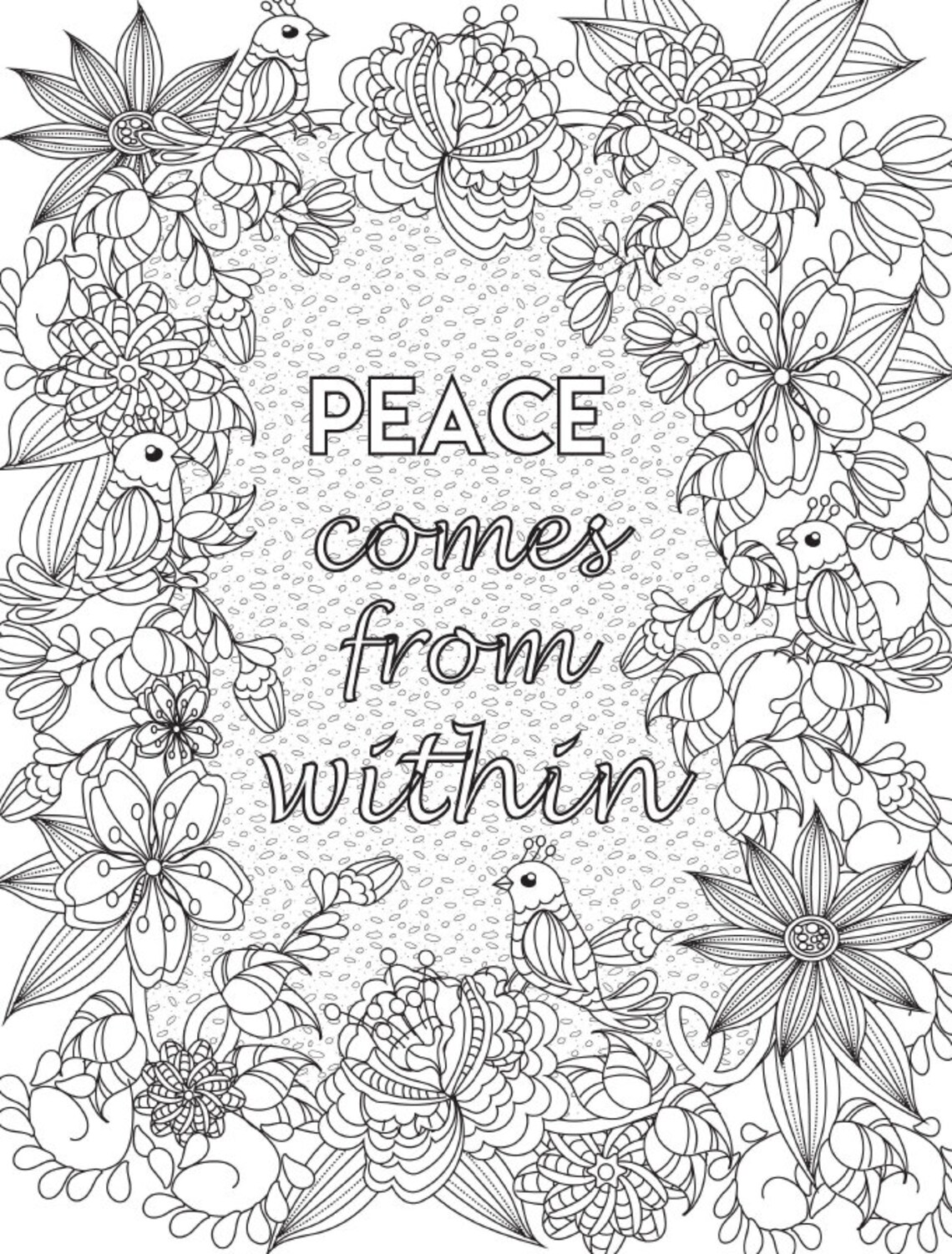 Positive Quotes Coloring Pack - Etsy