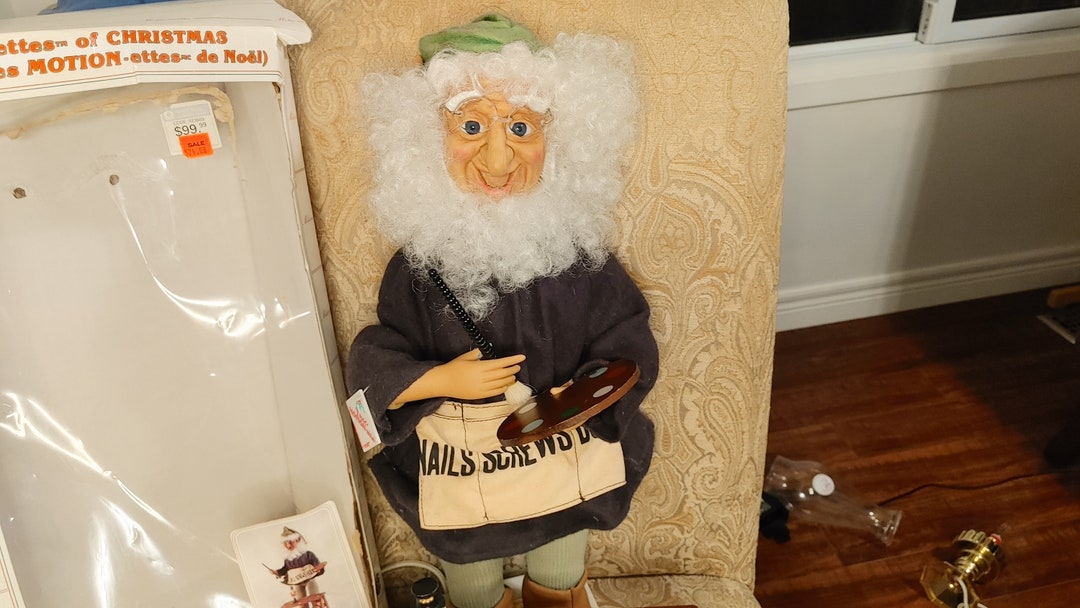 Vintage Telco Motionette Santa’s Helper Elf Painter in Box - Etsy
